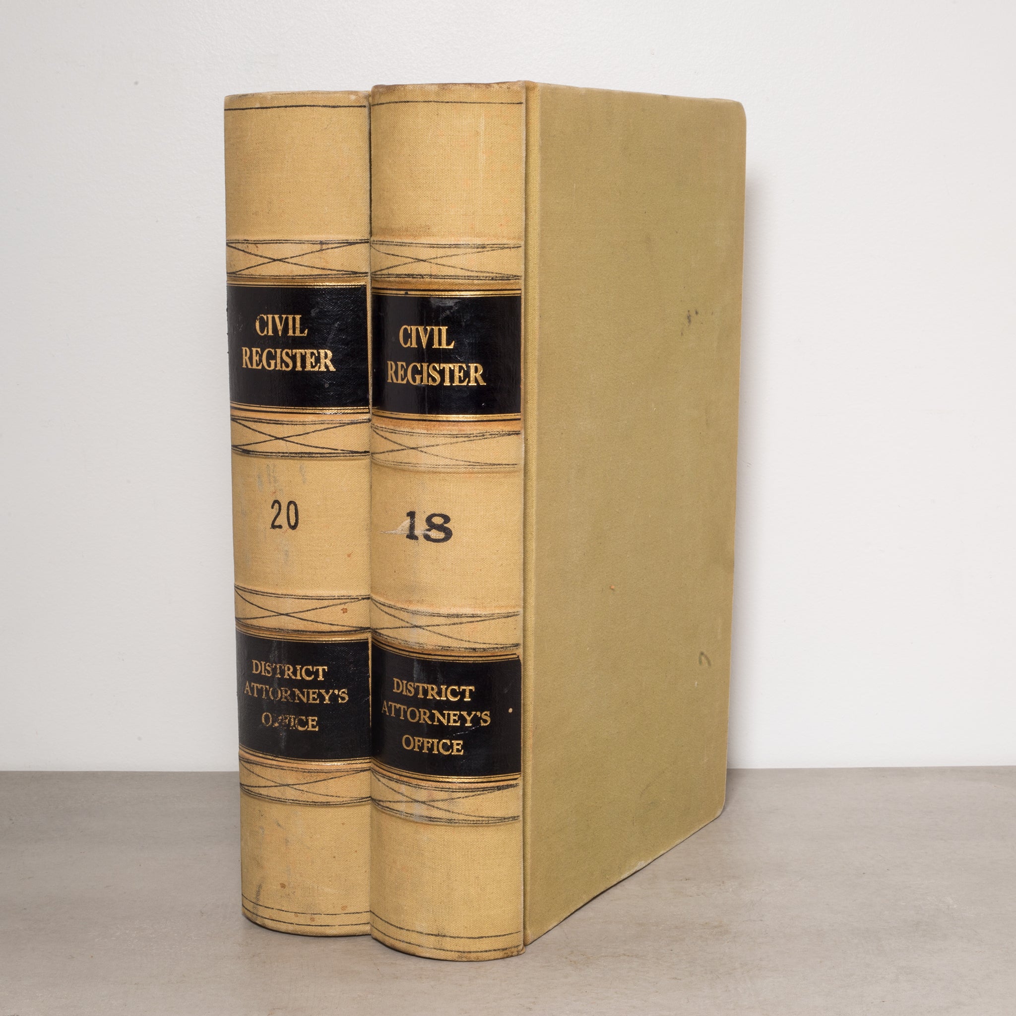 Pair of Monumental Civil Register Books c.1960 – S16 Home