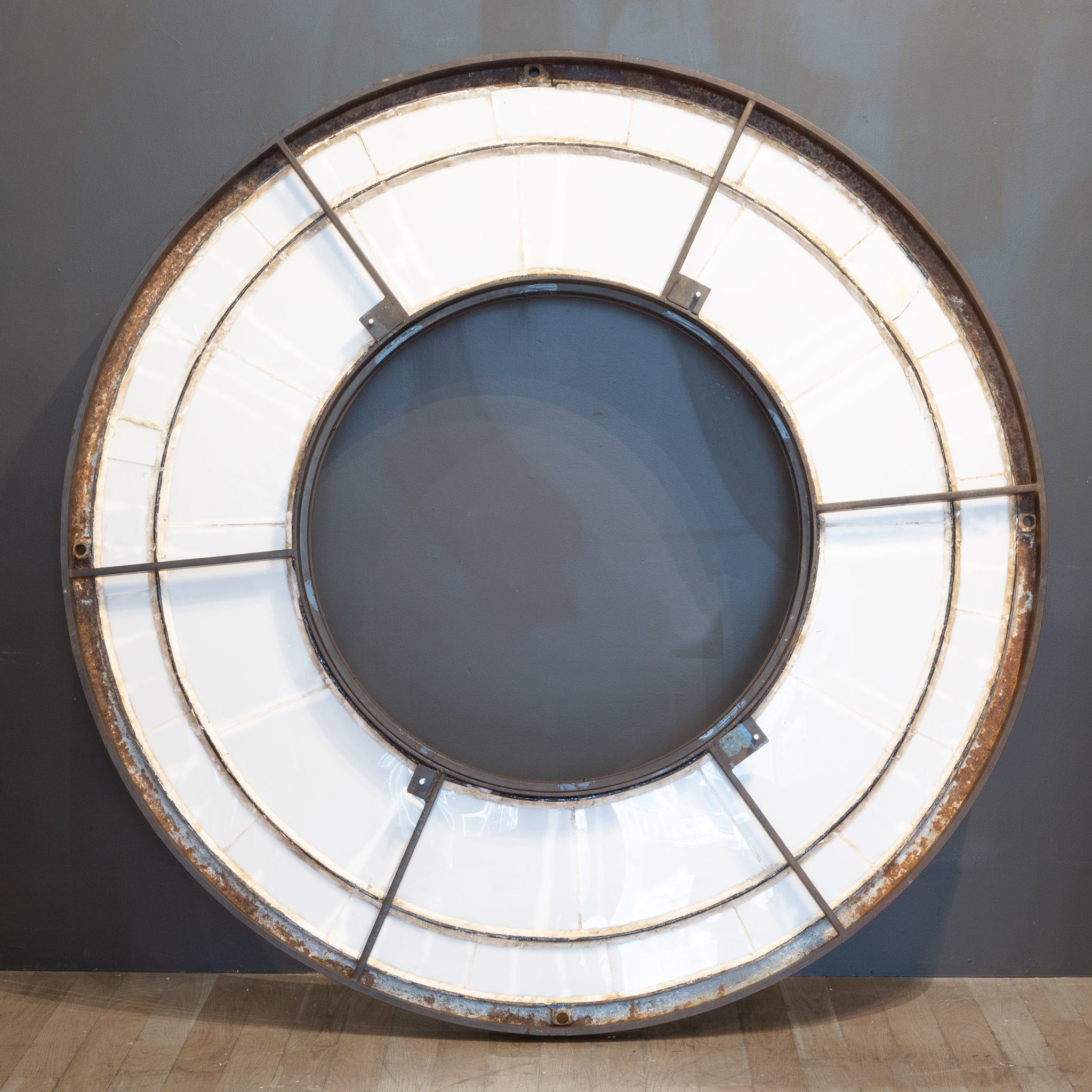 19th c. Clock Face Custom Iron Dining Table c.1800s | S16 Home