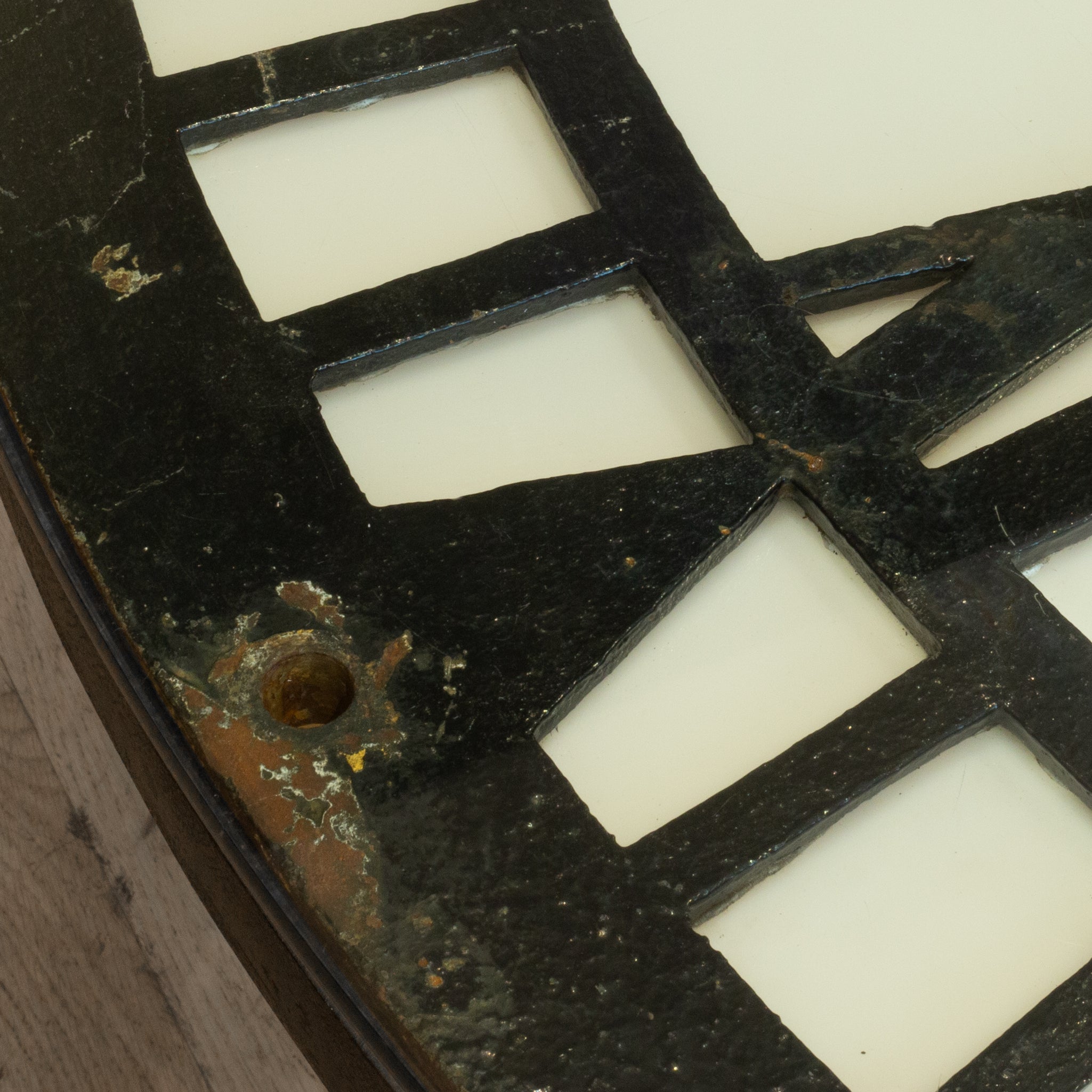 19th c. Clock Face Custom Iron Dining Table c.1800s | S16 Home