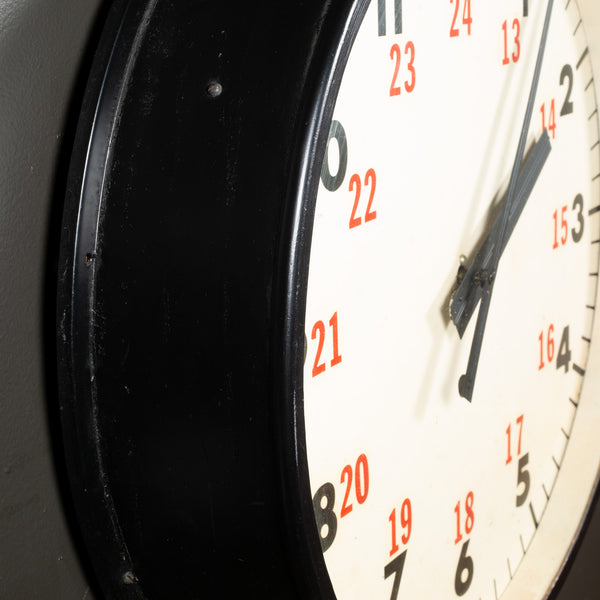 Early 20th c. Gents of Leicester 24 Hour Train Station Clock c.1940 ...