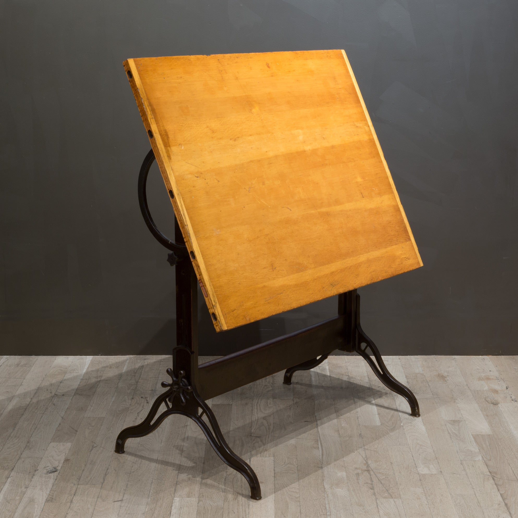 Antique Hamilton Wood and Cast Iron Drafting Table c.1930 | S16 Home