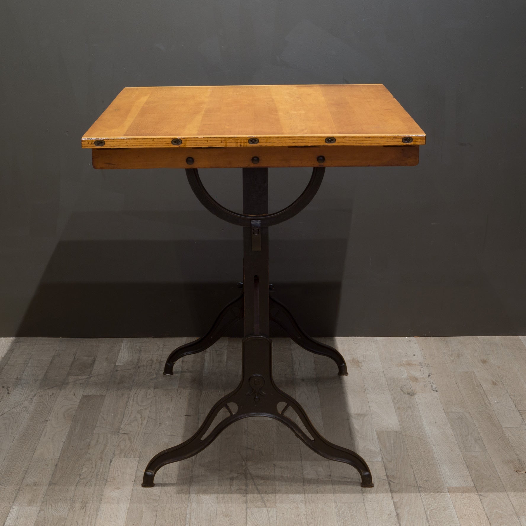 Antique Hamilton Wood and Cast Iron Drafting Table c.1930 | S16 Home