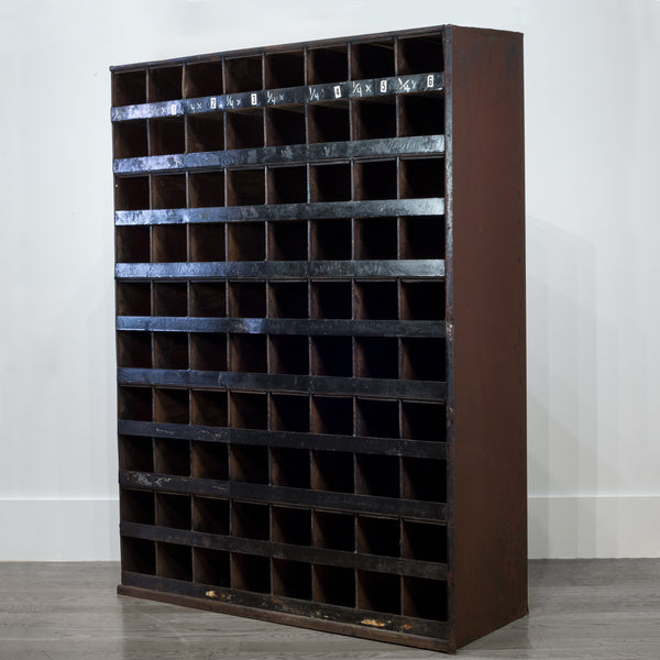 Large Steel Industrial 80 Cubicle Machinist Cabinet c.1930-1940 | S16 Home