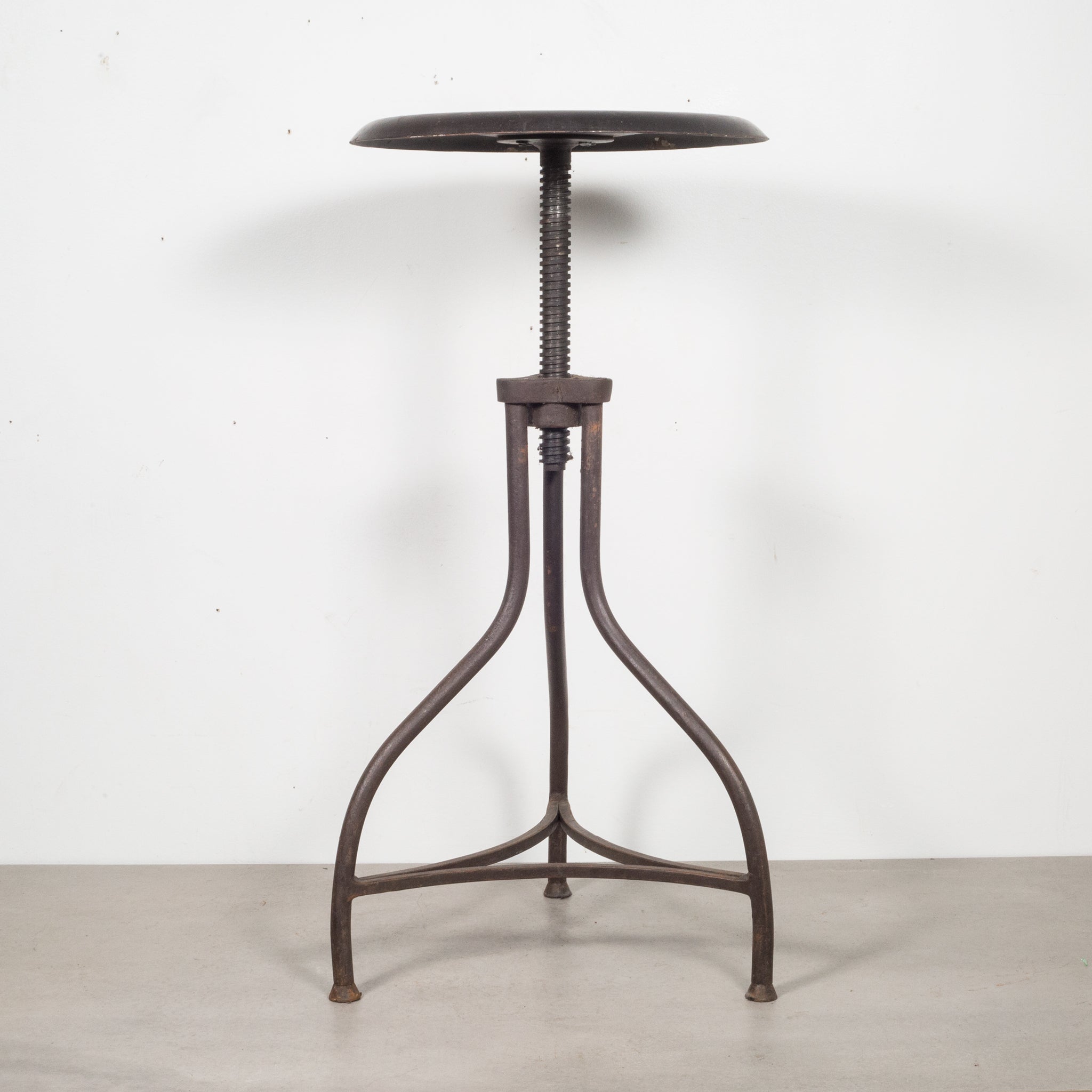 Depression Era Adustable Three Legged Factory Stool c.1930 | S16 Home