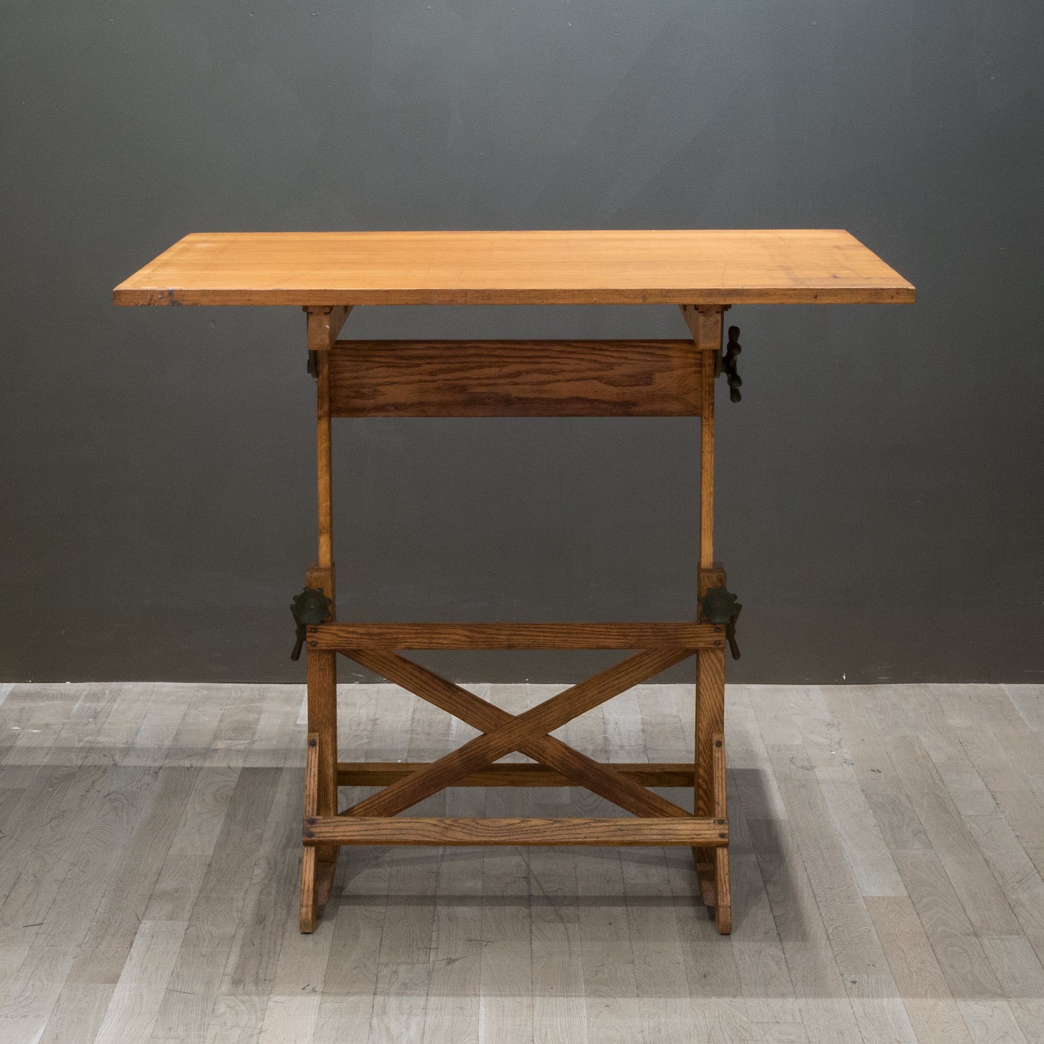 Antique Wood and Cast Iron Drafting Table c.1930 | S16 Home