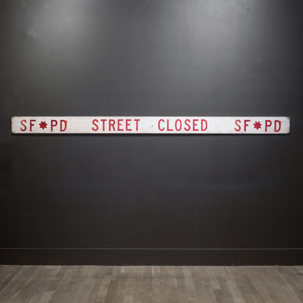 Hand Painted Double Sided SFPD Sign c.1950| S16 Home