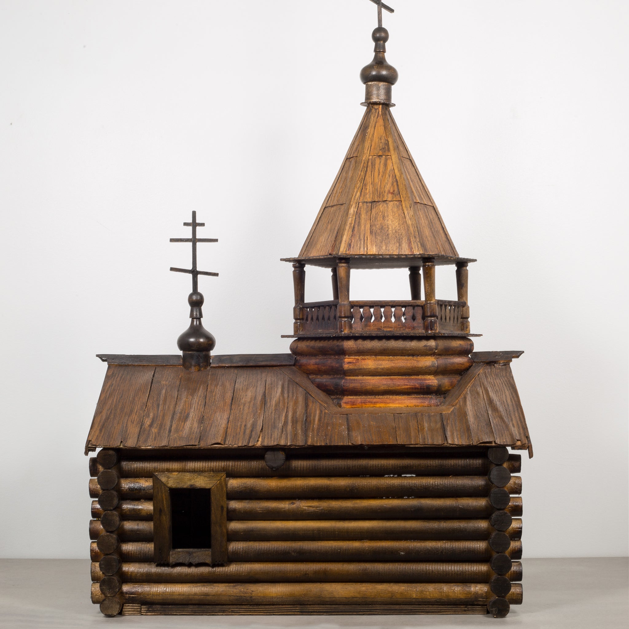 Wooden Russian Orthodox Church Log Cabin Model c.1900-1930 | S16 Home