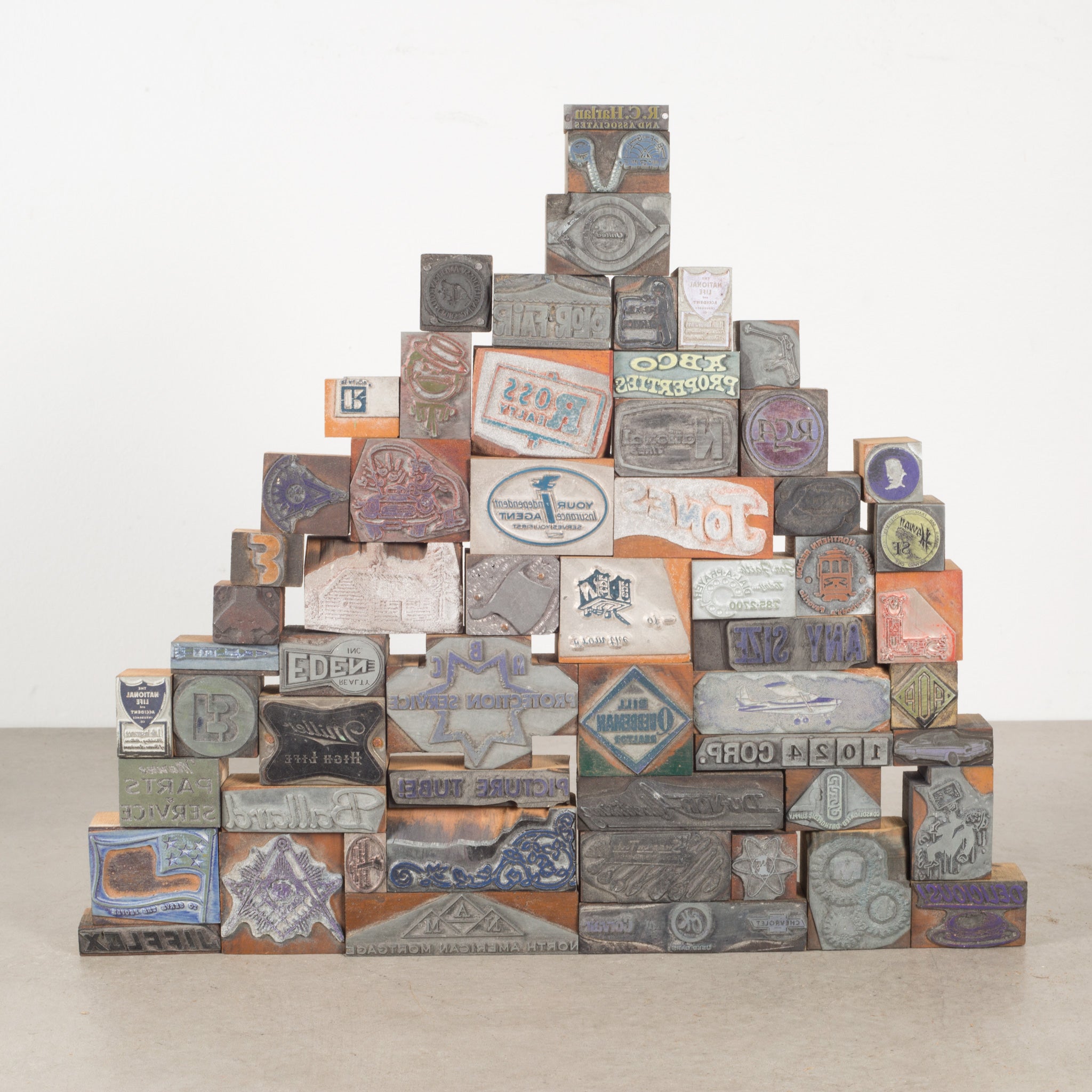 Collection of Typeset Advertising Print Blocks c.1940 | S16 Home