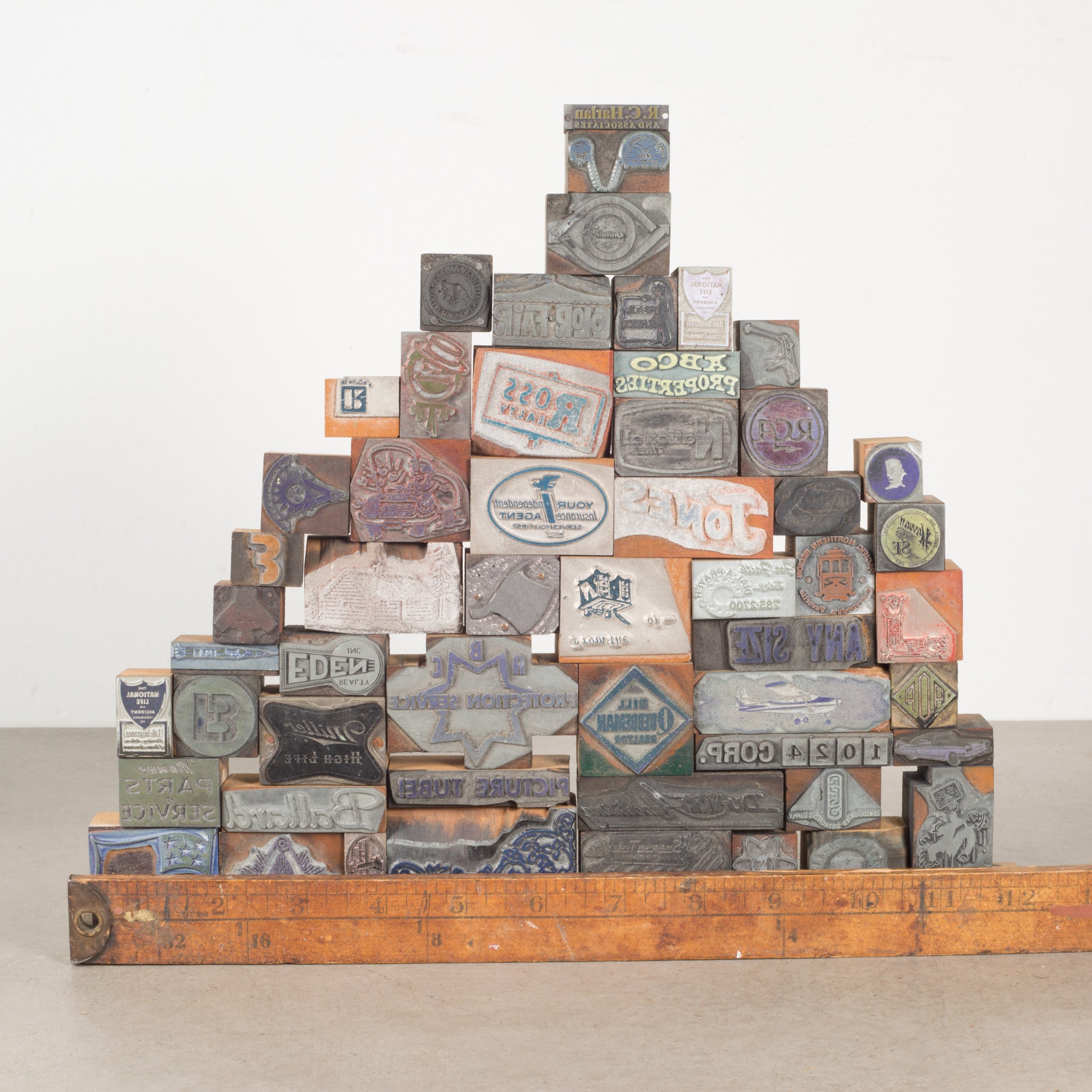 Collection of Typeset Advertising Print Blocks c.1940 | S16 Home