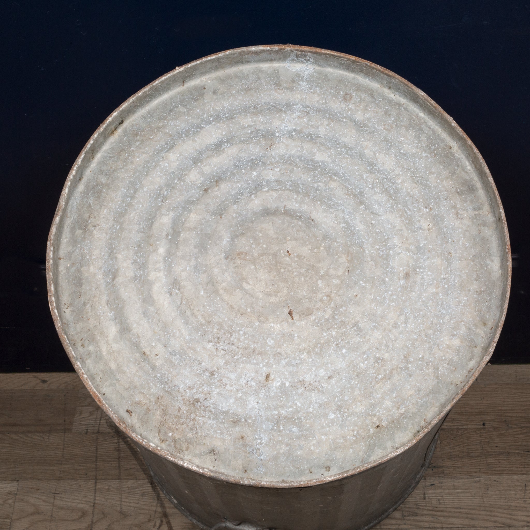 Antique Galvanized Steel Trash Can c.1940 | S16 Home