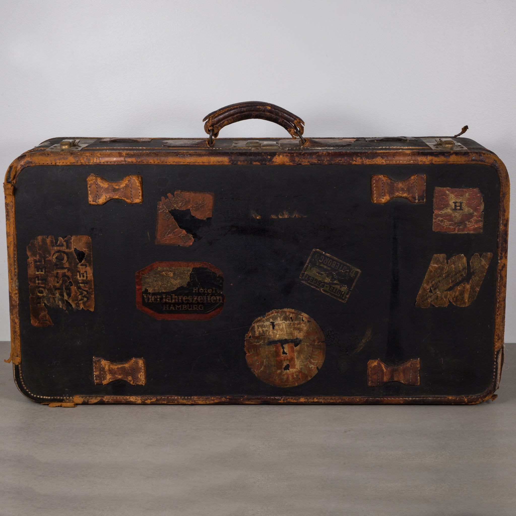 Antique Luggage with Original Travel Stickers c.1900-1930 | S16 Home