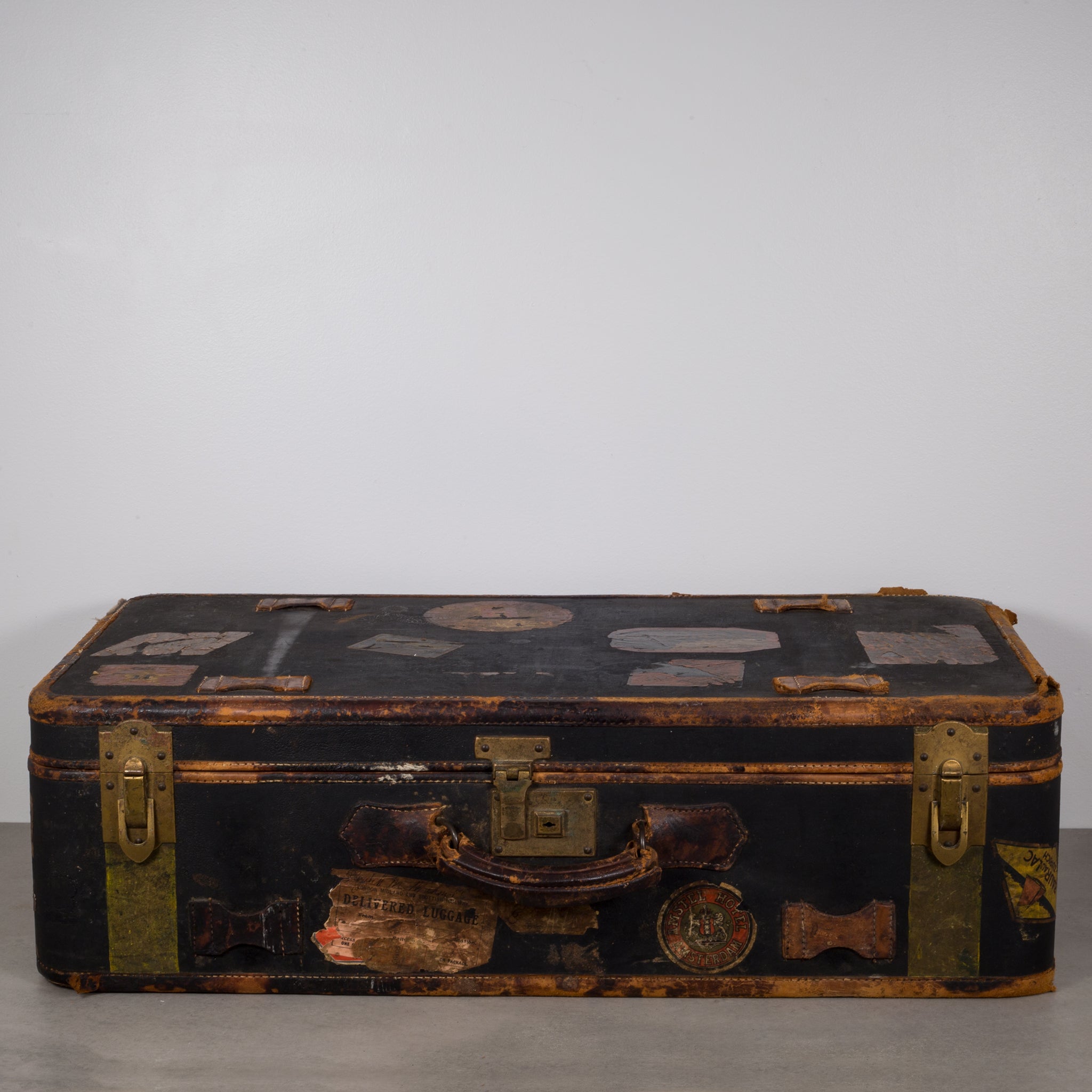 Antique Luggage with Original Travel Stickers c.1900-1930 | S16 Home