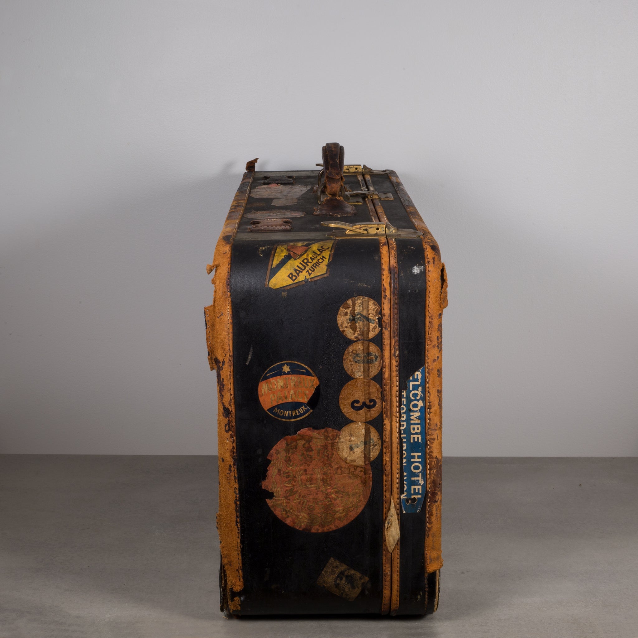 Antique Luggage with Original Travel Stickers c.1900-1930 | S16 Home
