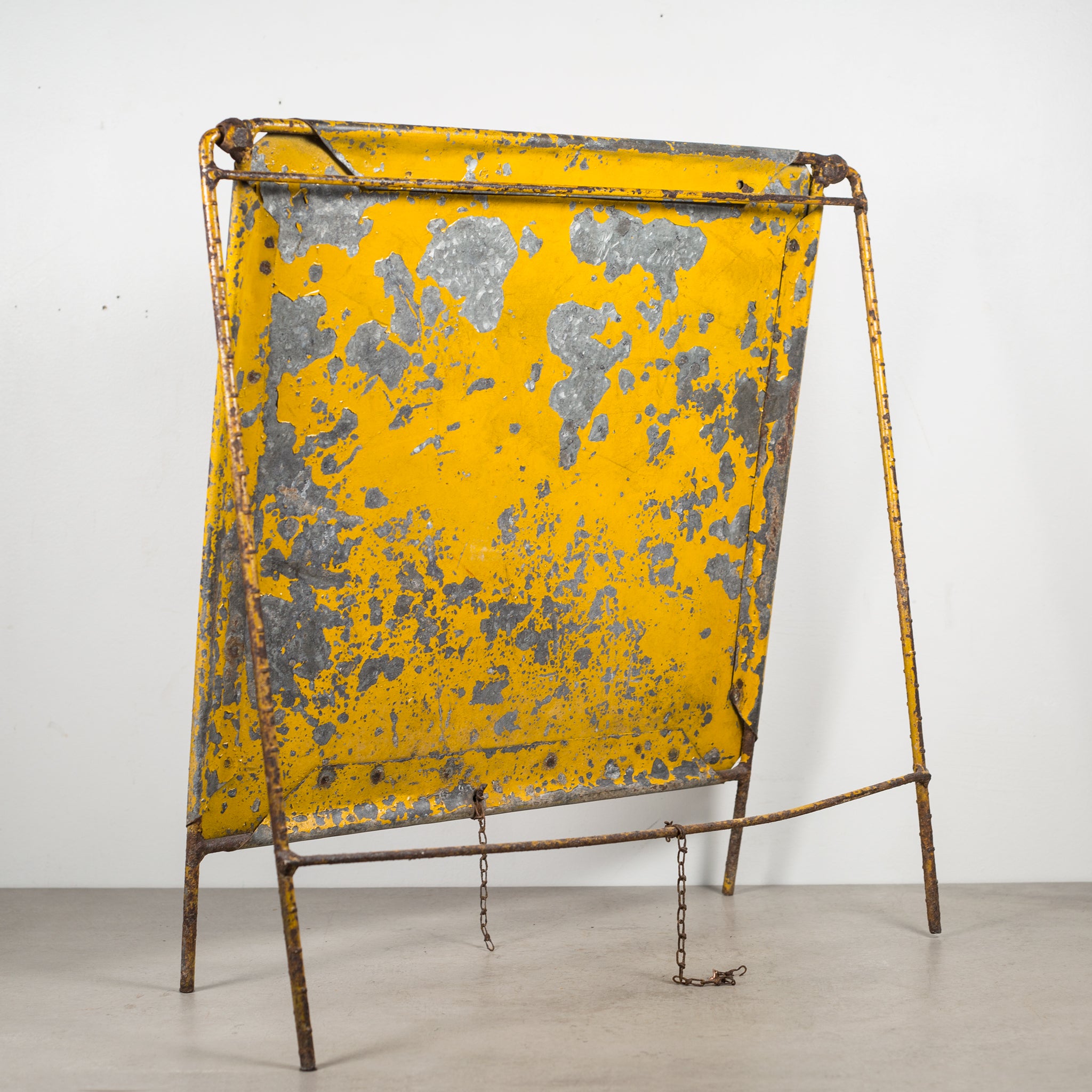 Distressed A Frame Metal "Men Working" Road Sign c.1930 | S16 Home