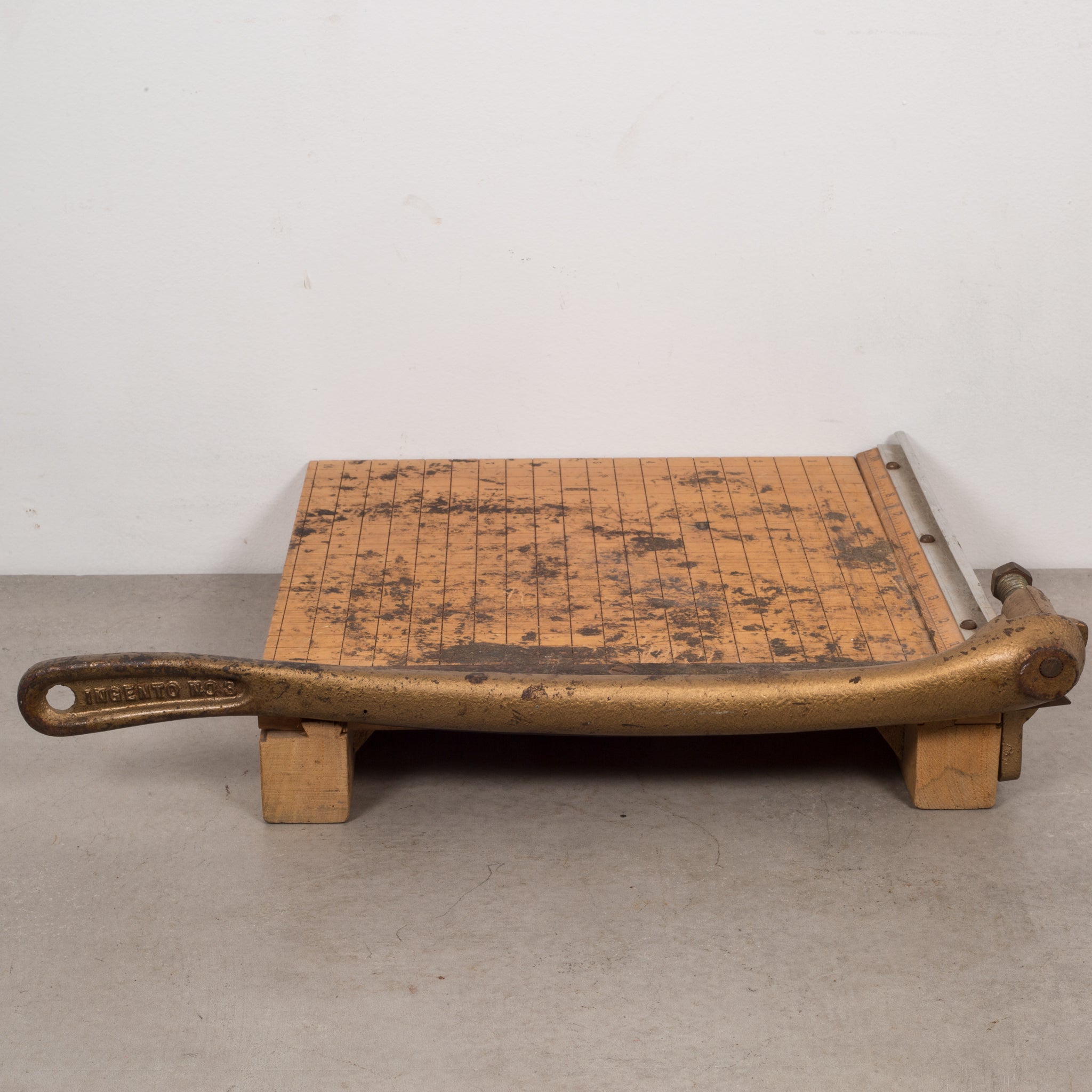 Antique Cast Iron Guillotine Paper Cutter c.1940 | S16 Home
